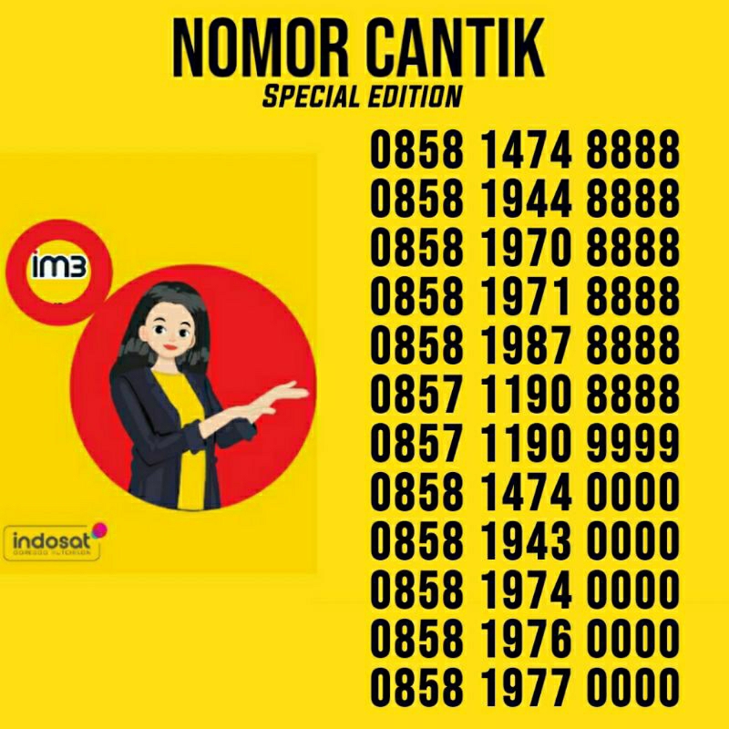 Jual Kartu perdana nomor cantik Indosat 9999 Kwartet 8888 7777 | Shopee Indonesia