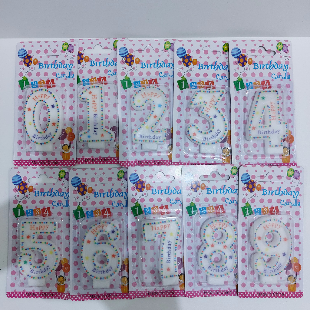 Jual Lilin Birthday Ulang Tahun Party Candles Ultah Variasi Angka Putih ...