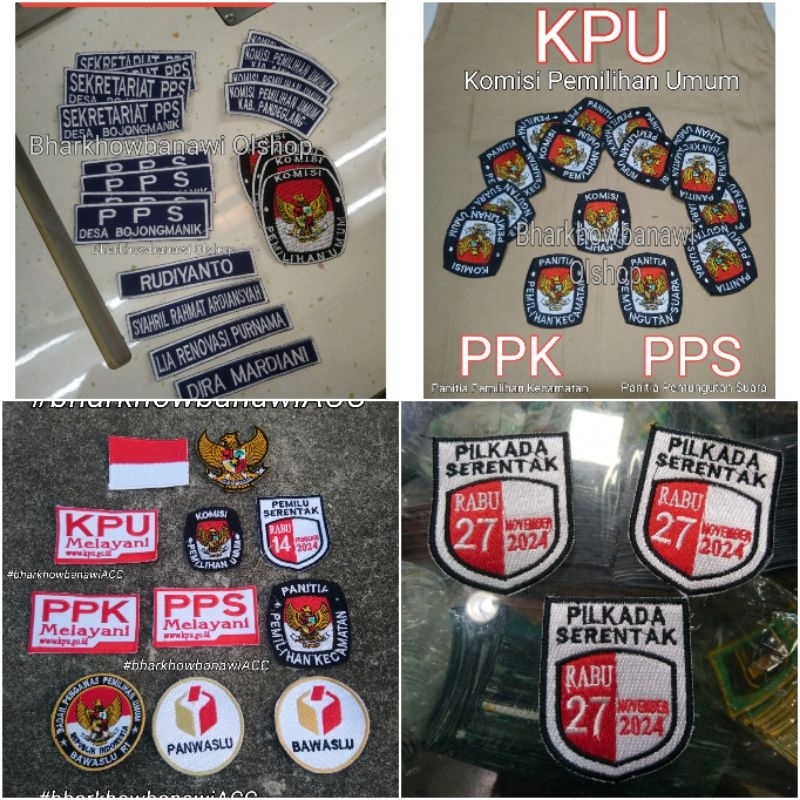 Jual LOGO BORDIR PPS PPK TERBARU TULISAN CUSTOM BORDIR Bawaslu ...