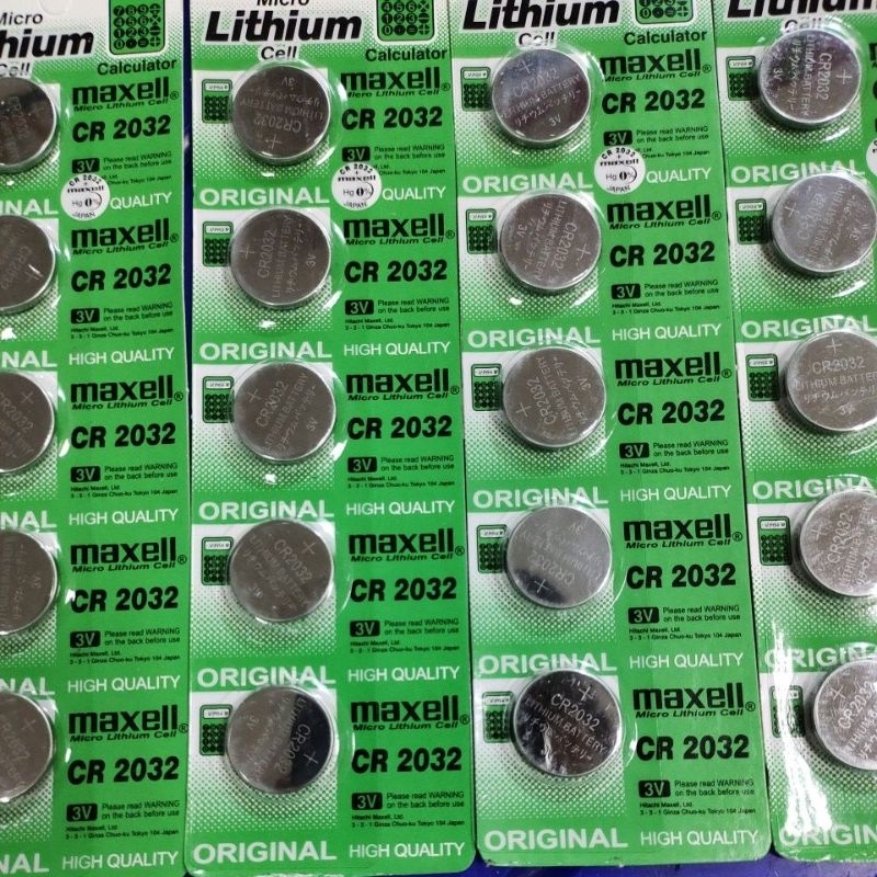 Jual Baterai maxell cr2032 2032 3v baterai lithium 2032 baterai 3volt ...