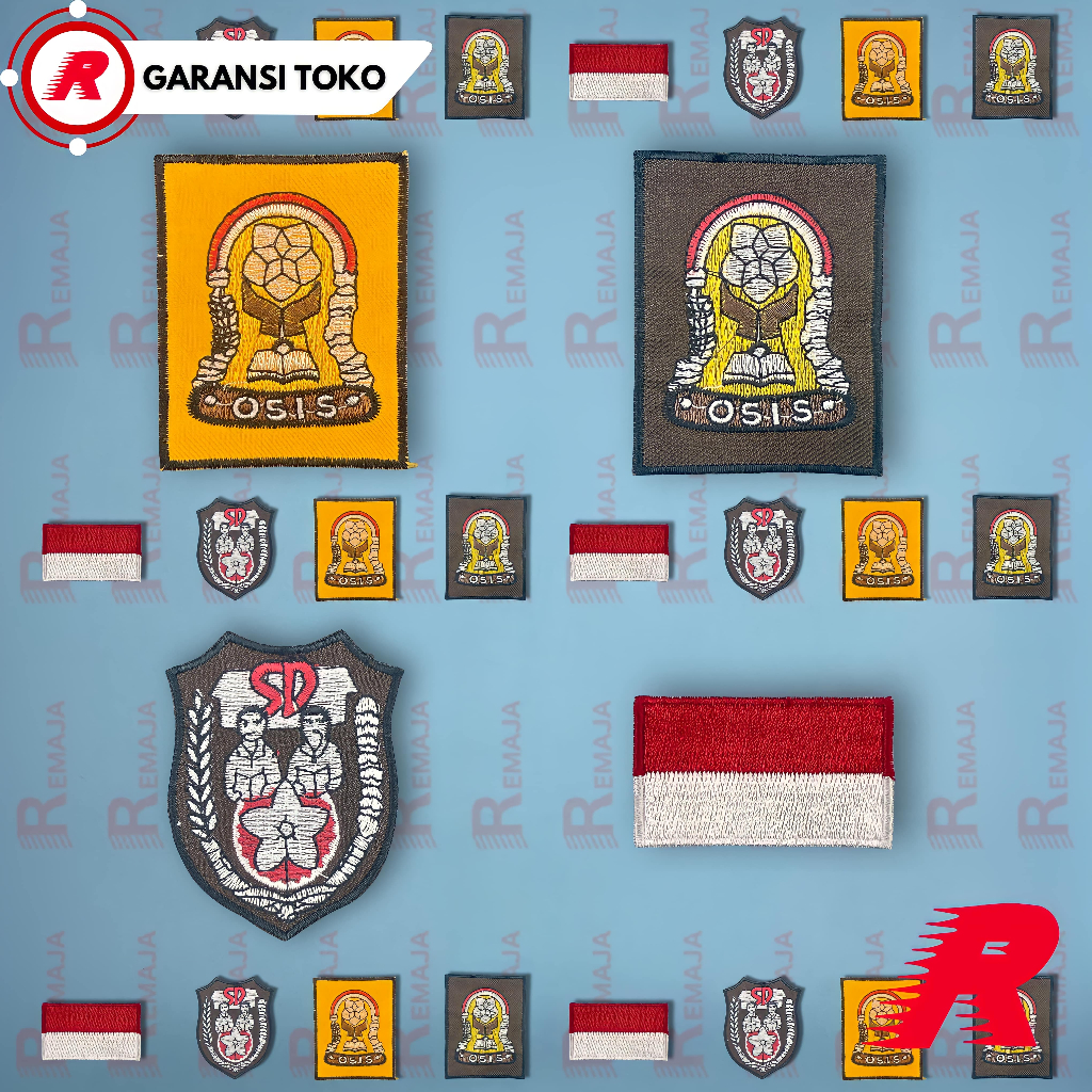 Jual Bet OSIS SD SMP SMA dan Bendera Merah Putih Bordir Set Atribut ...