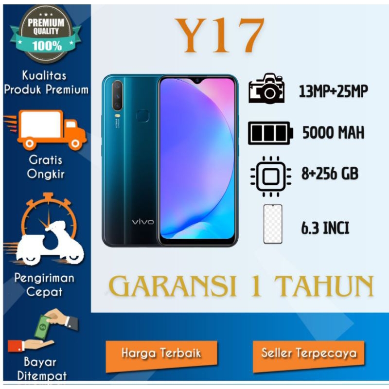 Jual VIVO Y17 RAM 8GB INTERNAL 256GB Garansi 12 bulan | Shopee Indonesia