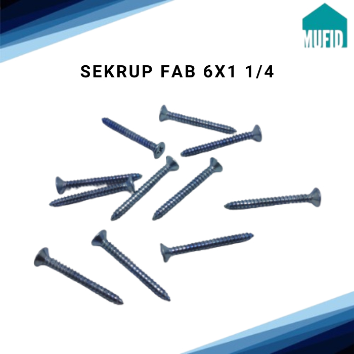 Jual Skrup Sekrup Kayu Self Tapping Screw Expander FAB Sekrup S6 S8 6x1 1/4 | Shopee Indonesia