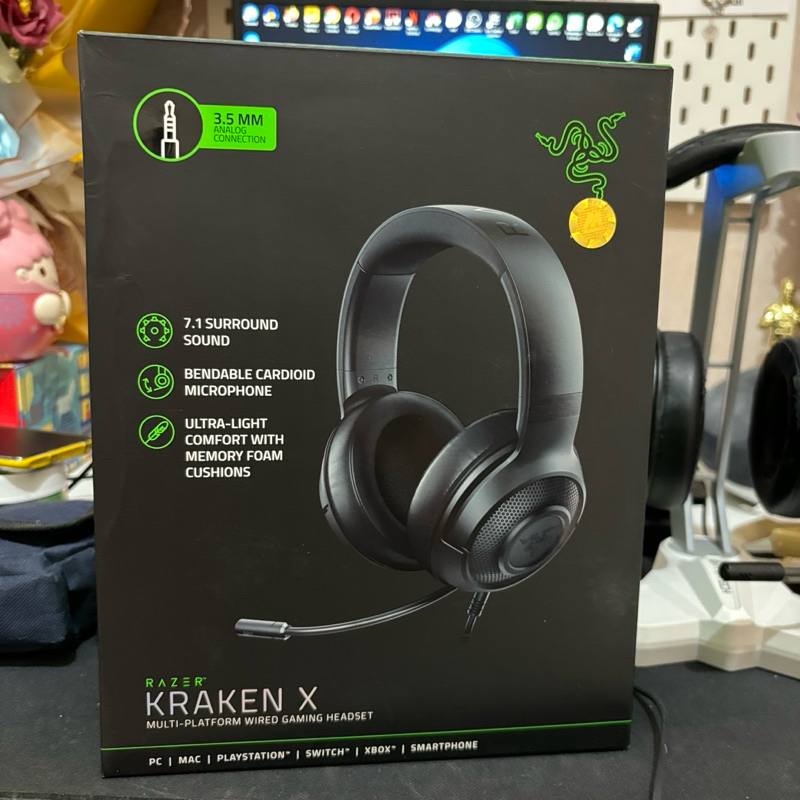 Jual Razer Kraken X multi platform wired gaming headset (black) second (bonus stand headphone ...