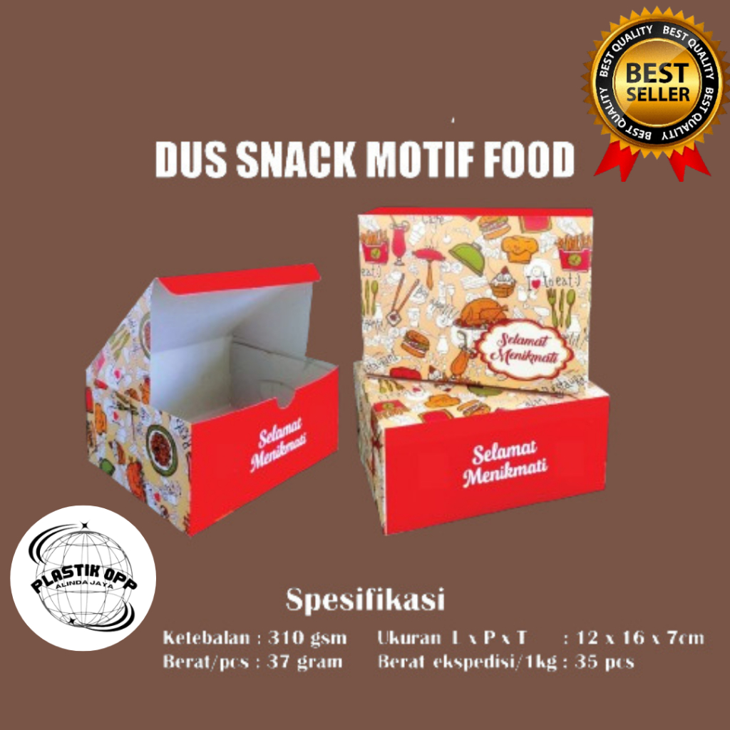 Jual Ecer_Dus Kardus Snack Kue Uk 12x12,12x14,12x16 Motif Terbaru Tebal ...