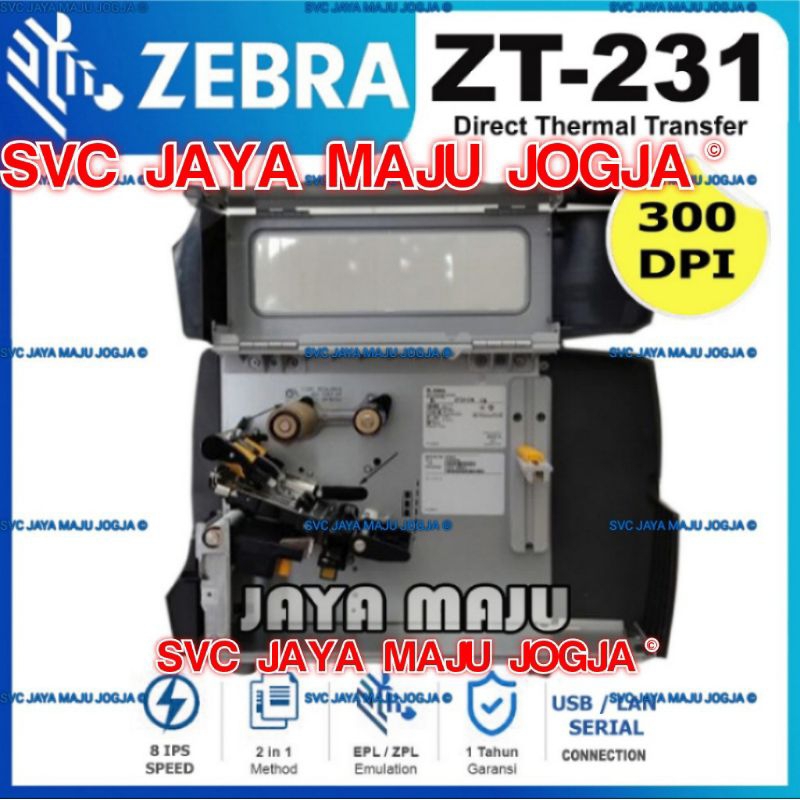Jual ZEBRA ZT 231 300 DPI - SPEED 203 MM/S - ETHERNET SERIAL USB USB ...