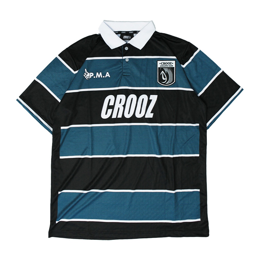 Jual CROOZ PMA JERSEY PRUSSIAN BLUE & BLACK STRIPES | Shopee Indonesia