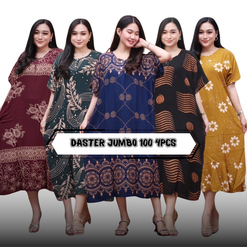 Jual Paket daster jumbo busui 100 ribu dapat 4pcs bahan rayon motif ...