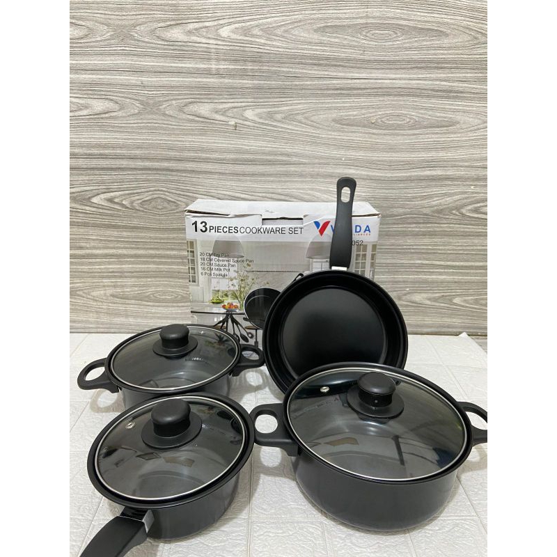Jual Vioda Panci Set Teflon Cookware 13Pcs | Shopee Indonesia
