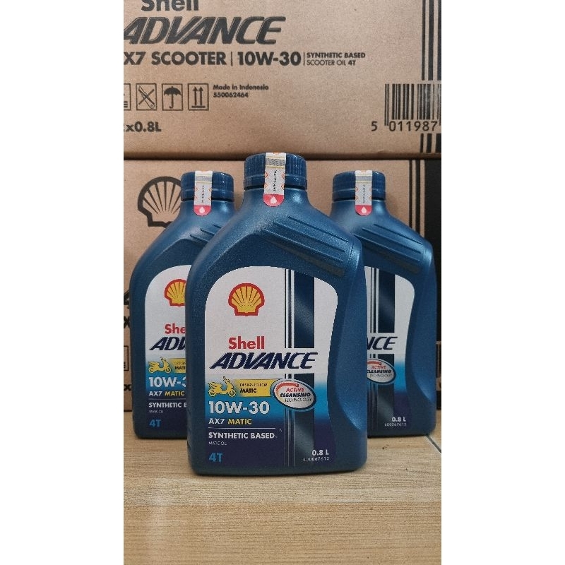 Jual OLI SHELL ADVANCE 10W-30 AX7 MATIC 0,8L | Shopee Indonesia