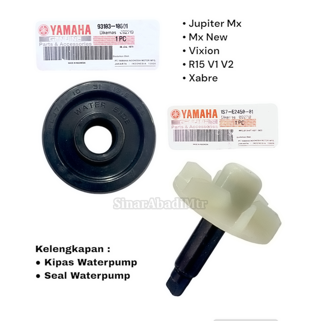 Jual Paket Waterpump Jupiter MX Kipas + Seal Jupiter MX Vixion Old New Xabre R15 V1 V2 3C1 ...
