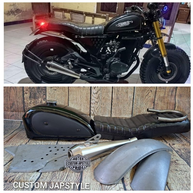 Jual Paket Tangki japstyle motor custom Scrambler tracker bober ...