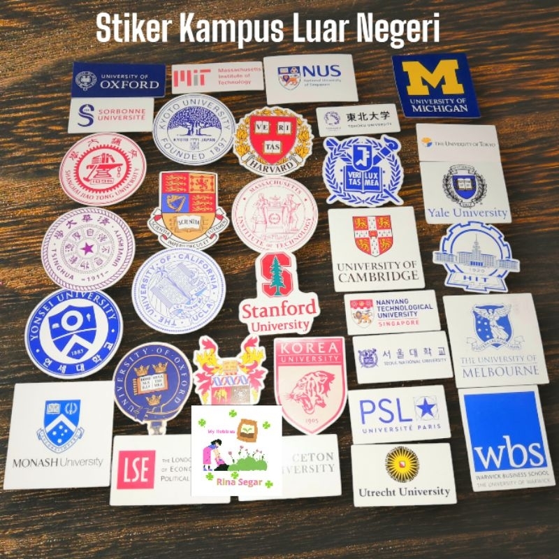 Jual Sticker Glossy/ (Vynil Anti air) Kampus Luar Negri Harvard ...