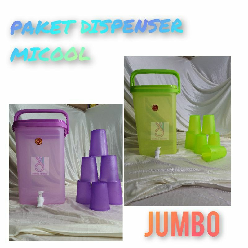 Jual Paket Dispenser Mizu Jumbo & Gelas Becool / Paket Dispenser Micool ...