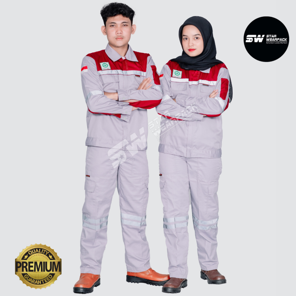 Jual Wearpack Stelan Abu Muda Kombinasi Maroon | Shopee Indonesia