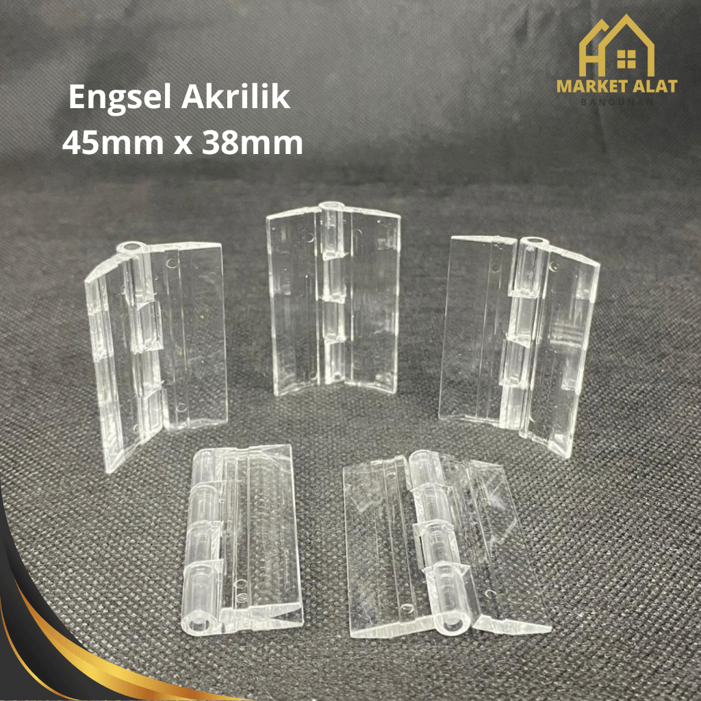 Jual Engsel Bening Akrilik 4.5 cm Anti Pecah / Acrylic Hinge 45 x 38 mm ...