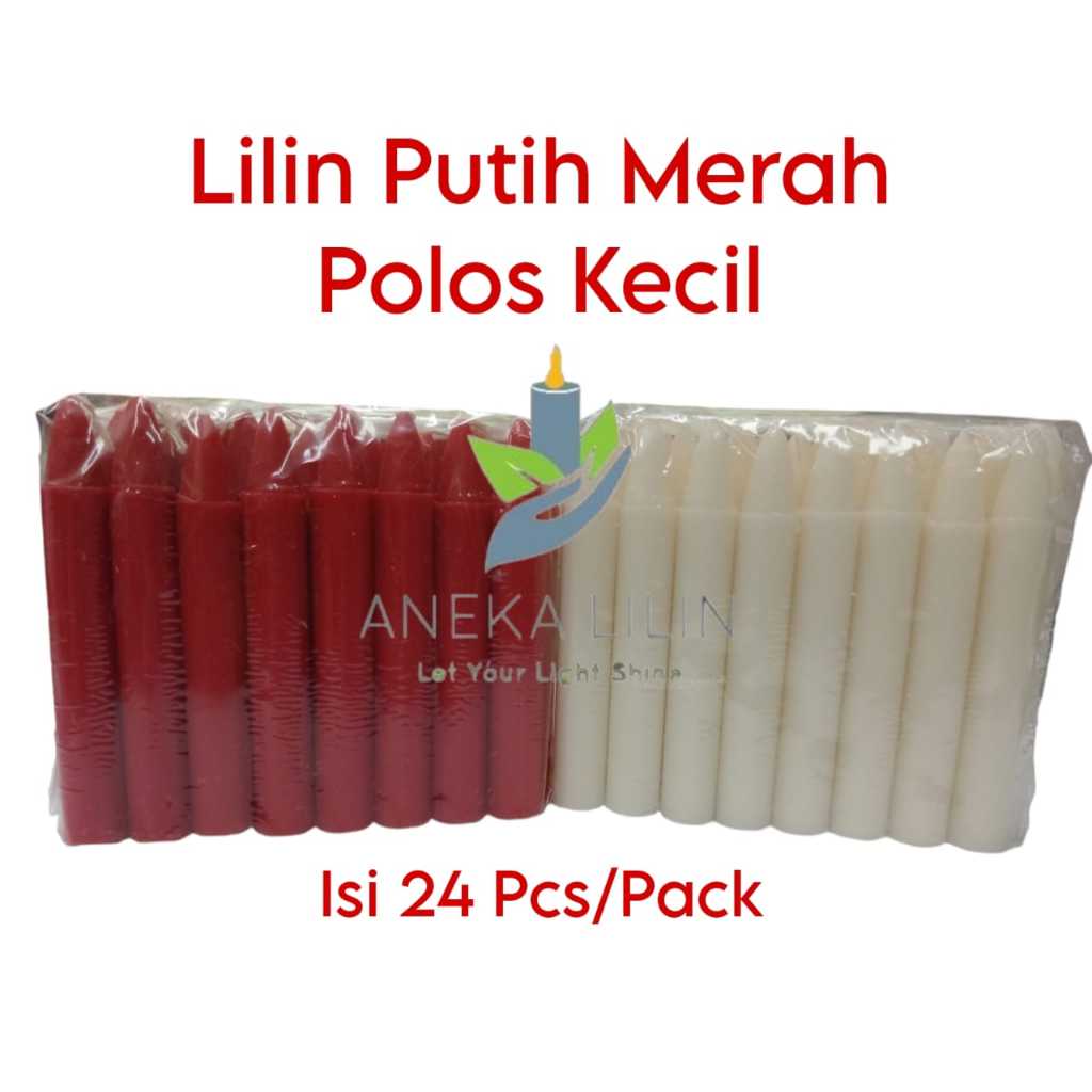Jual Lilin Putih Merah Natal Paskah Polos Kecil (Isi 24 pc) | Shopee ...