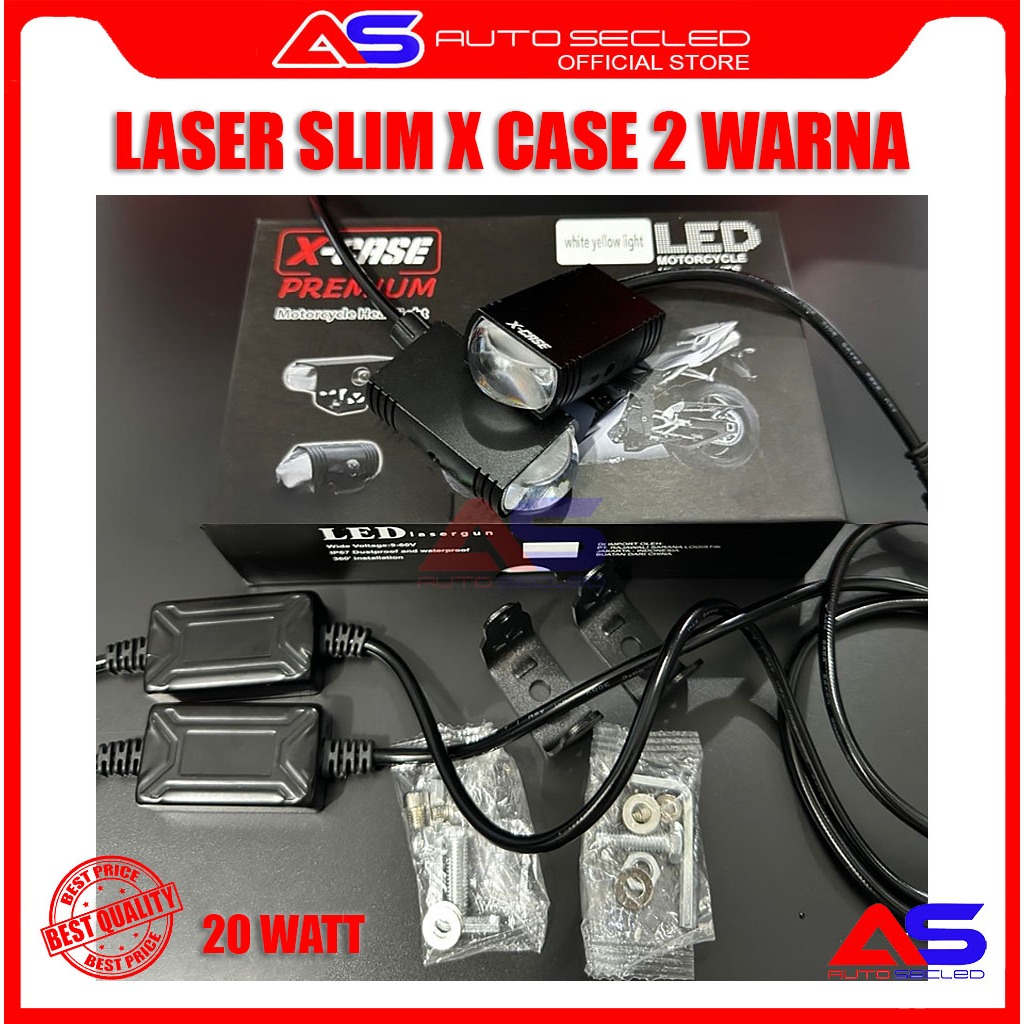Jual LAMPU TEMBAK SOROT SLIM XC1 20 WATT 2 WARNA MINI LASER GEPENG X ...