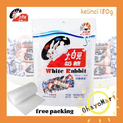 Jual permen kelinci / permen jadoel / white rabbit candy /creamy candy ...