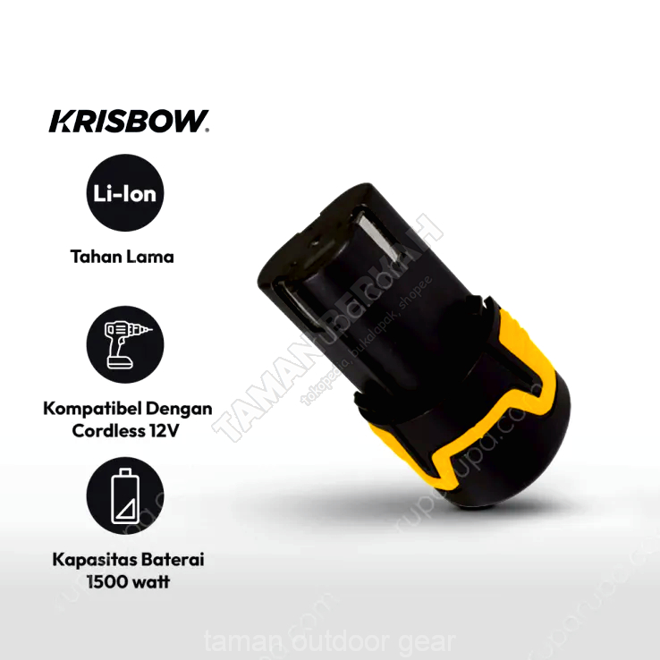 Jual KRISBOW BATERAI LITHIUM 12V 1.5 AH - BATTERY PACK 12V 1.5AH IRAB12 ...