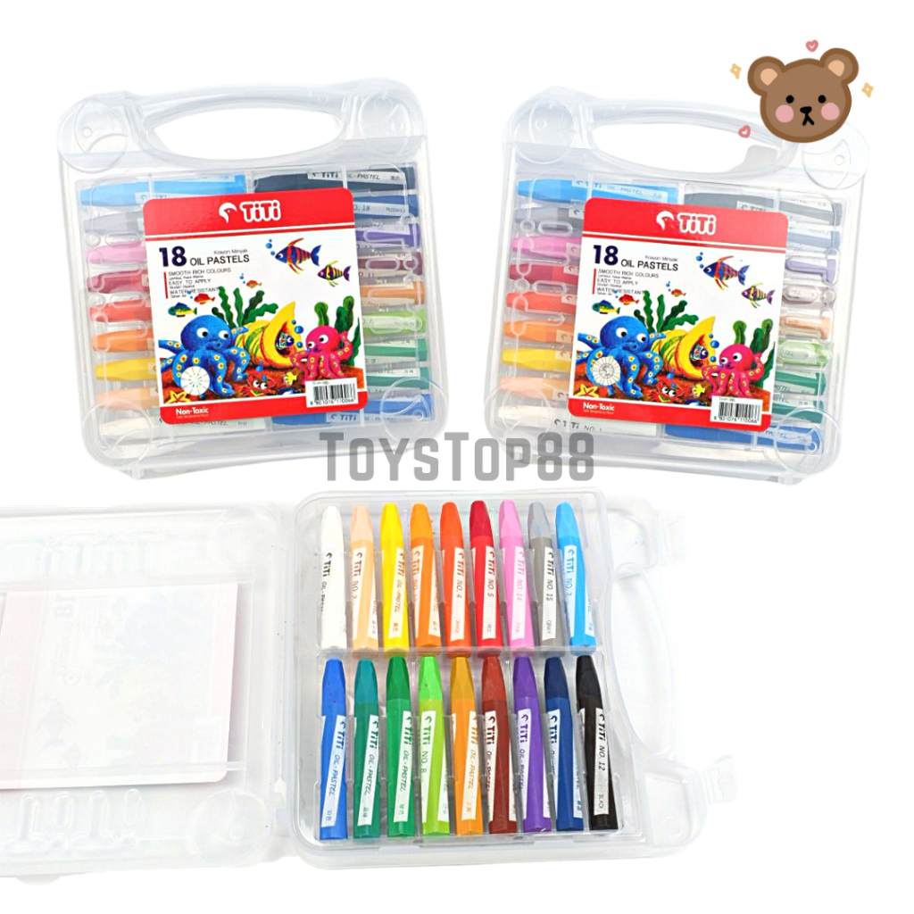 Jual Crayon Titi 18 Warna Oil Pastel - Krayon Mewarnai 18 W [HARGA PER ...
