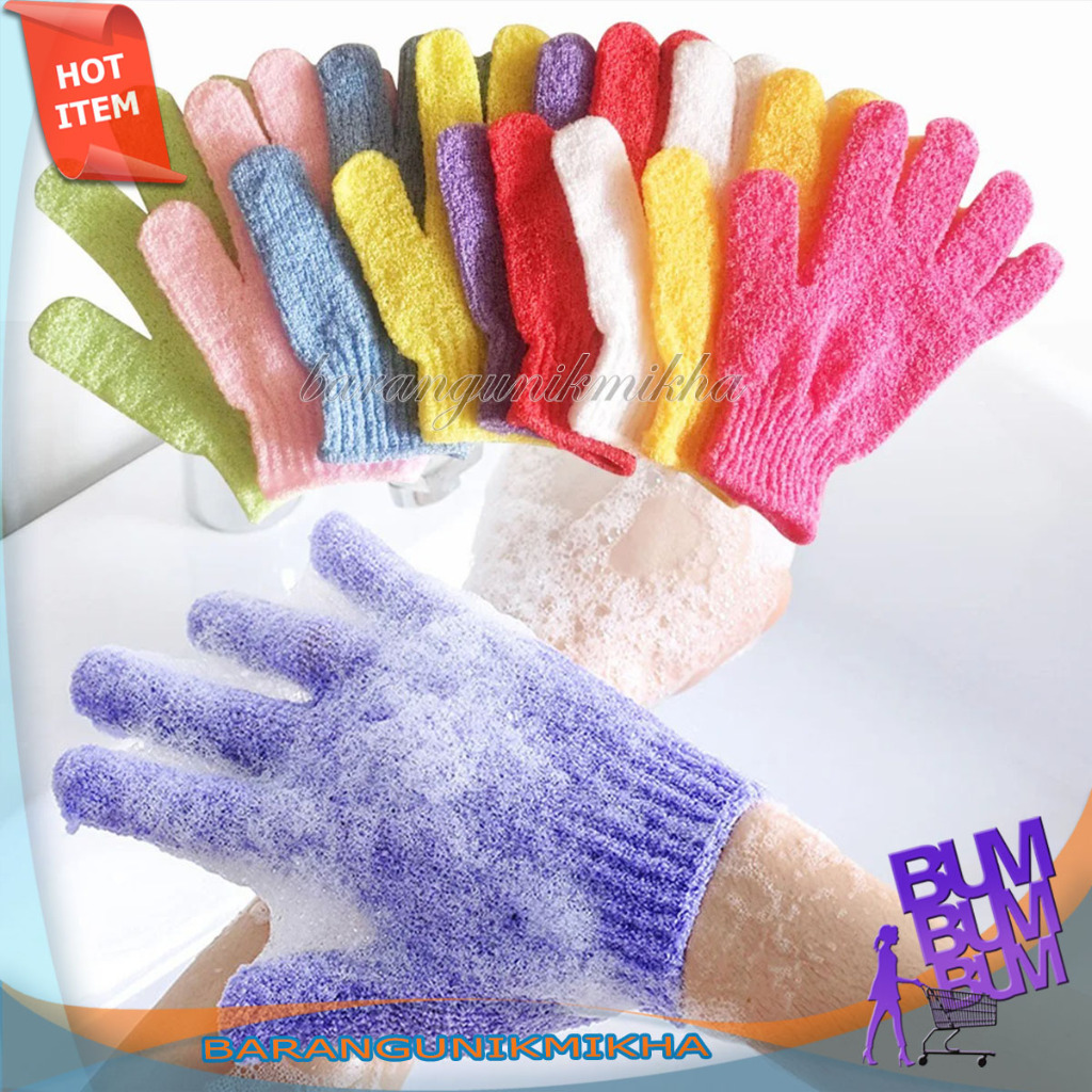 Jual Sarung Tangan Mandi Scrubber Exfoliating Badan Washlap - BUM ...