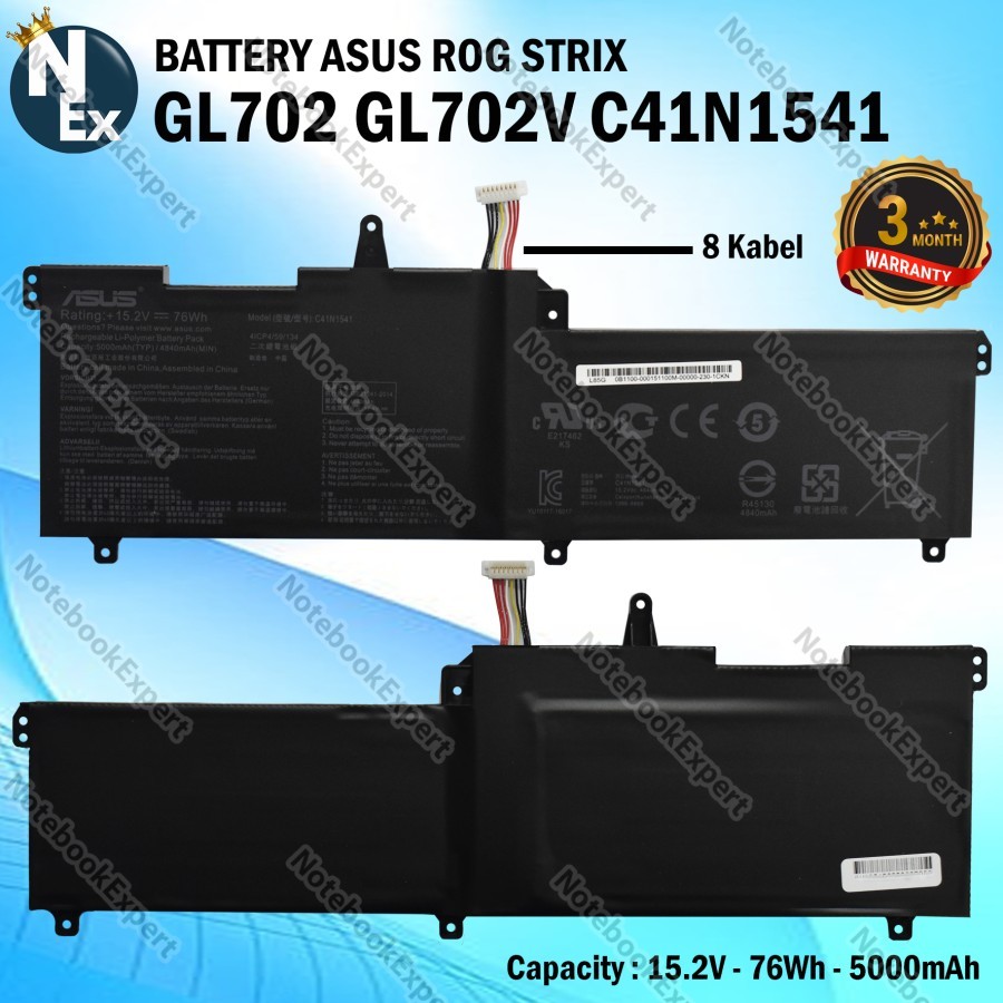 Jual BATTERY ASUS ROG GL702 C41N1541 ORIGINAL | Shopee Indonesia