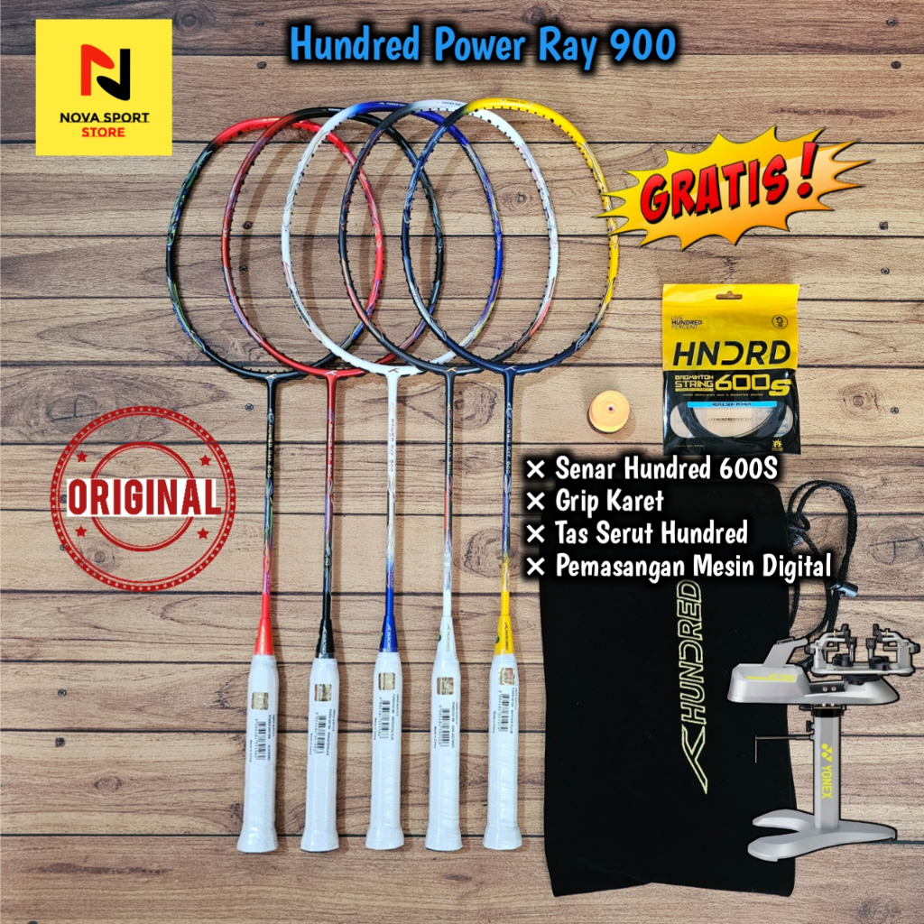 Jual Hundred Raket Badminton Power Ray 900 | Shopee Indonesia