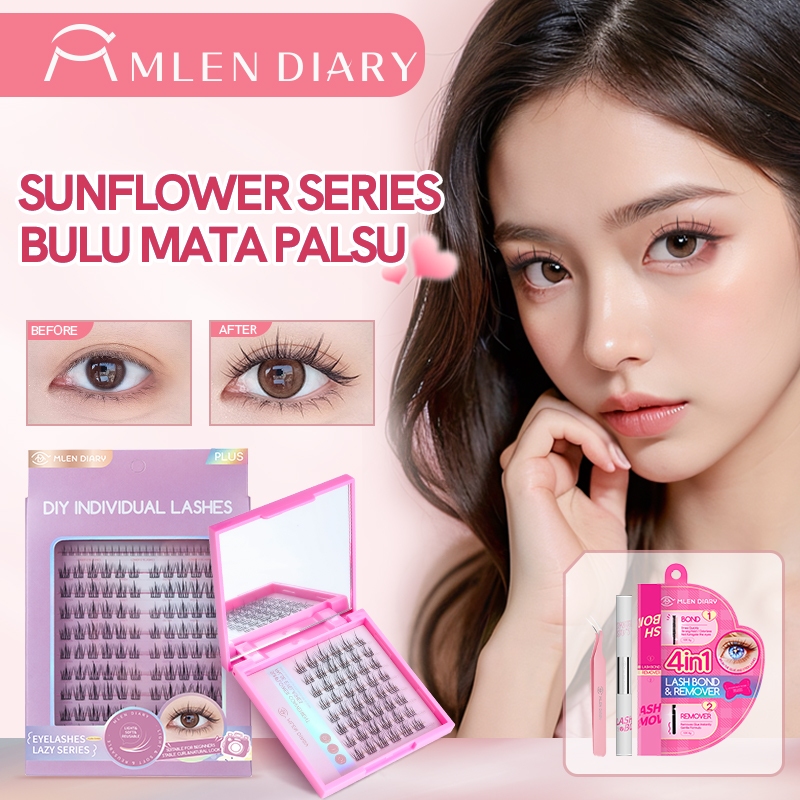Jual Mlen Diary Sunflower Bulu Mata Set 9-13mm C Curl Gaya Alami Bulu Mata Lembut Dapat ...