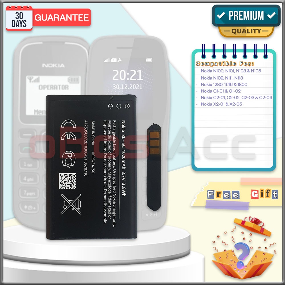Jual Baterai Nokia N100 N101 N103 N105 BL5CB BL-5CB Original Batre ...