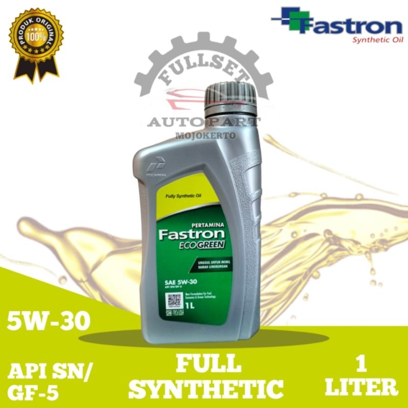 Jual FASTRON ECOGREEN 5W-30 FULL SYNTHETIC (1liter) | Shopee Indonesia