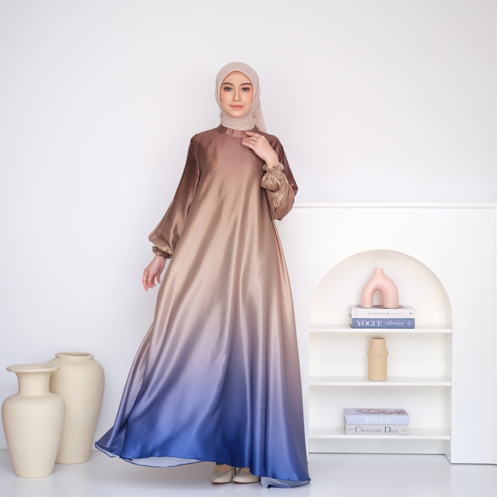 Jual Valdys Hijab - Layla Dress (Dress Silk Gradasi) | Shopee Indonesia