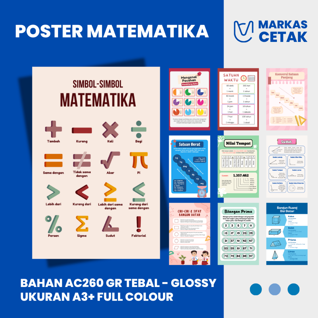 Jual [POSTER] Poster Sekolah - Poster Edukasi Anak - POSTER MATEMATIKA ...