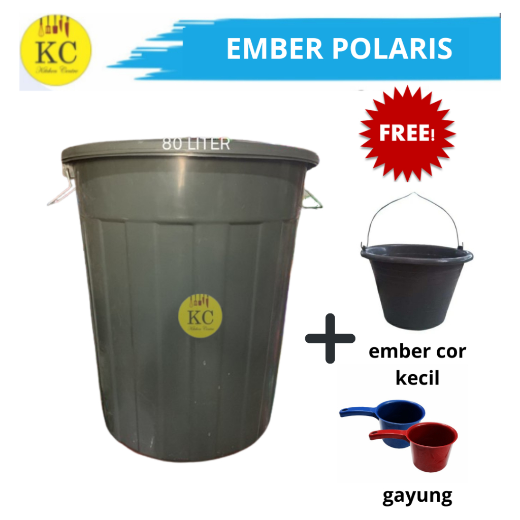 Jual Ember Plastik Besar Tutup Ember Plastik Jumbo Ember 80 Liter Tutup ...