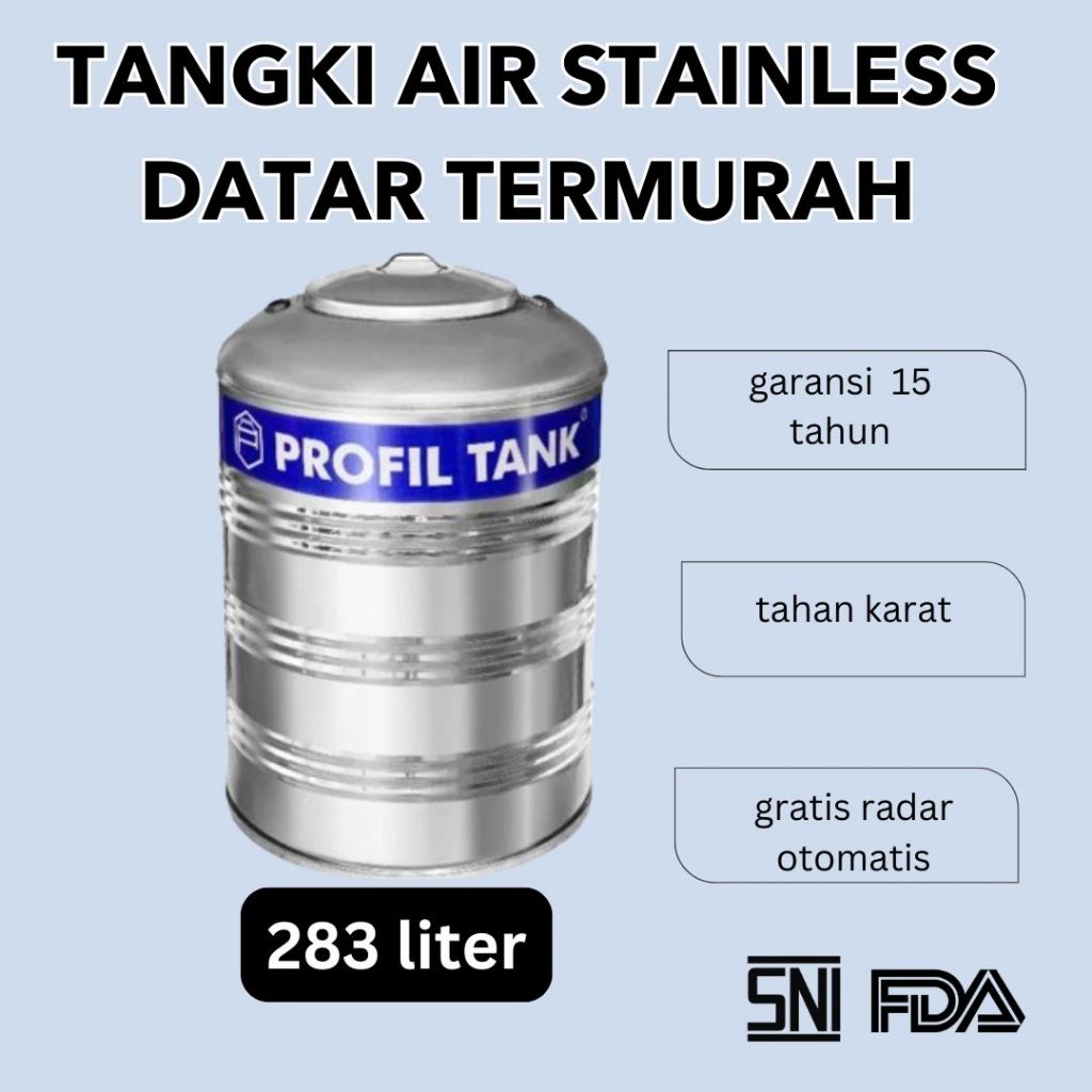 Jual tangki toren tandon air datar tanpa kaki merek profil tank ...