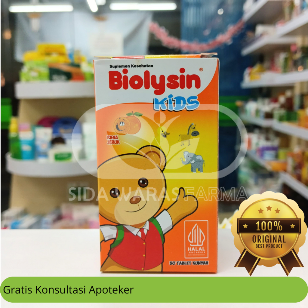 Jual BIOLYSIN KIDS JERUK 30 TAB KUNYAH | Shopee Indonesia