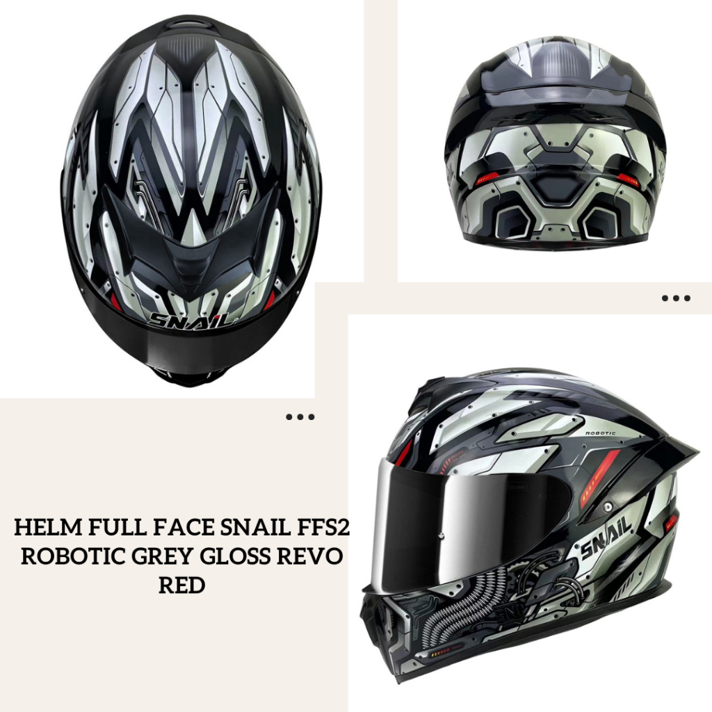Jual HELM FULLFACE SNAIL FFS2 ROBOTIC GREY MATT - HELM FULL FACE MOTIF ...
