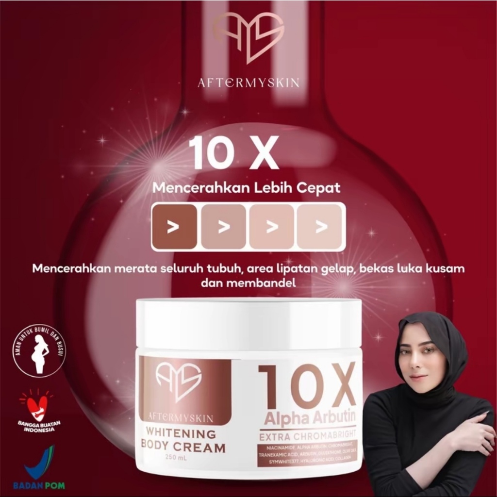 Jual Afterskin Body Lotion Cream 10X Extra Chromabright 10%Niacinamide ...