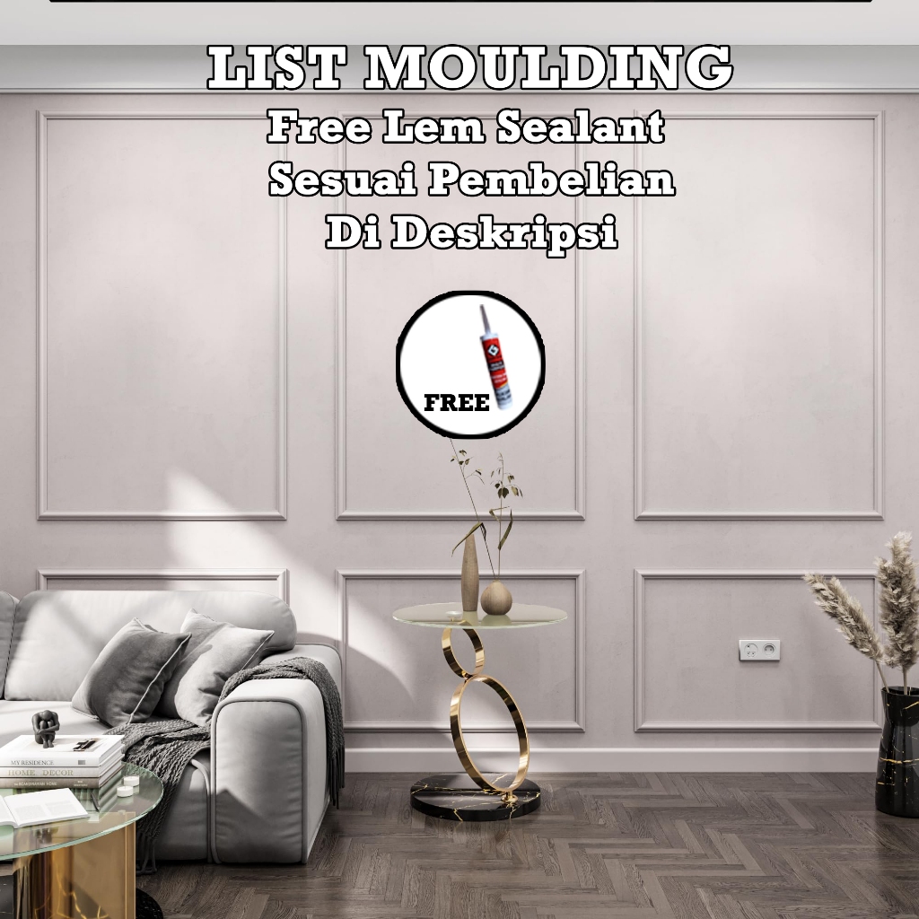 Jual AA List Moulding Tembok 290cm Hiasan Tembok Border Profil Lis ...