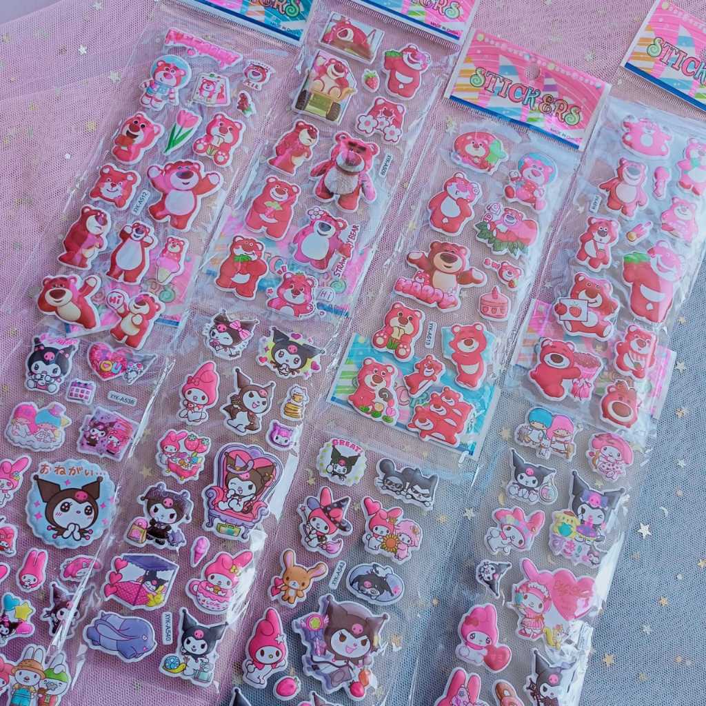 Jual Stiker Mainan Anak 3D TIMBUL KARAKTER SANRIO LOTSO / Stiker 3D ...