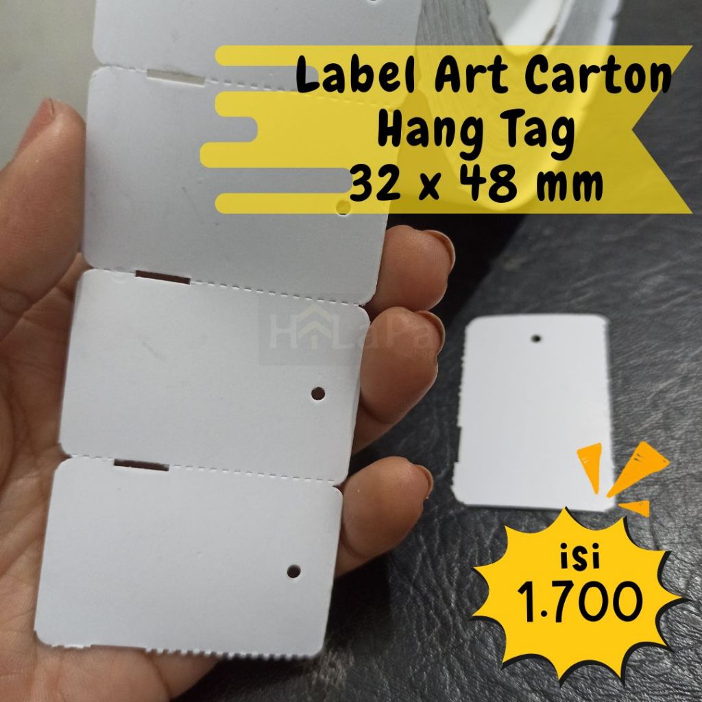 Jual Label karton hang tag isi 1.700 pcs / 32x48mm | Shopee Indonesia