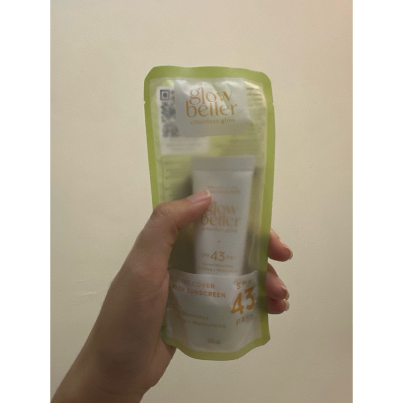 Jual Glow Better instant cover green sunscreen ORI NEW | Shopee Indonesia