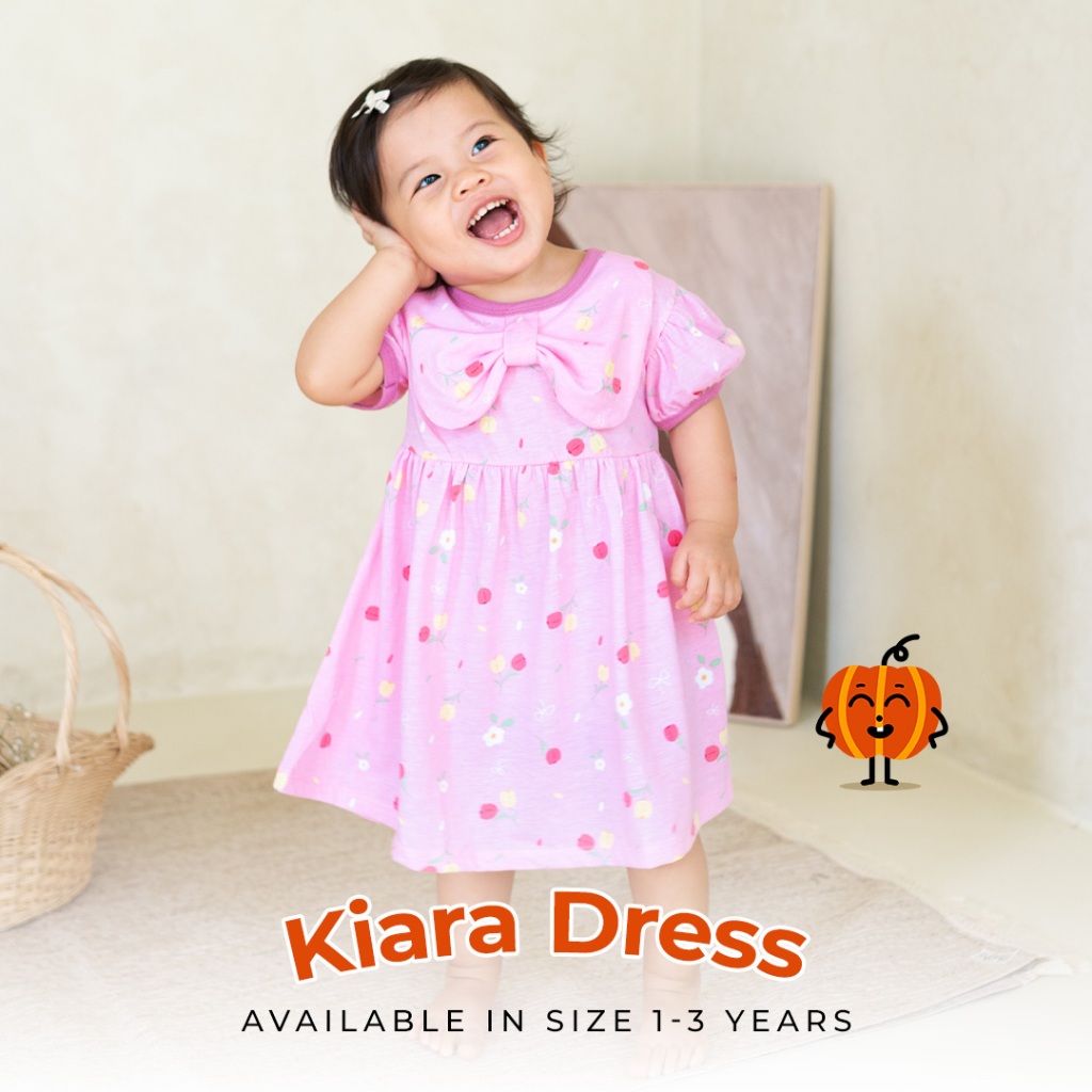 Jual KABOCHAN Dress Katun Anak 1-3 Tahun | Kiara Dress | Shopee Indonesia