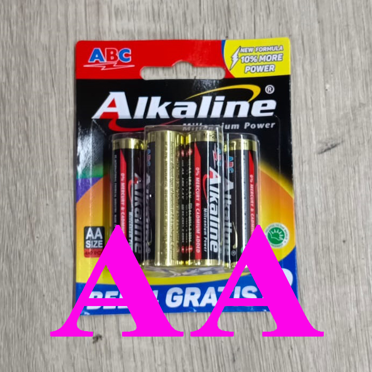 Jual BATERAI ABC BATTERY ALKALINE AA (besar) | Shopee Indonesia