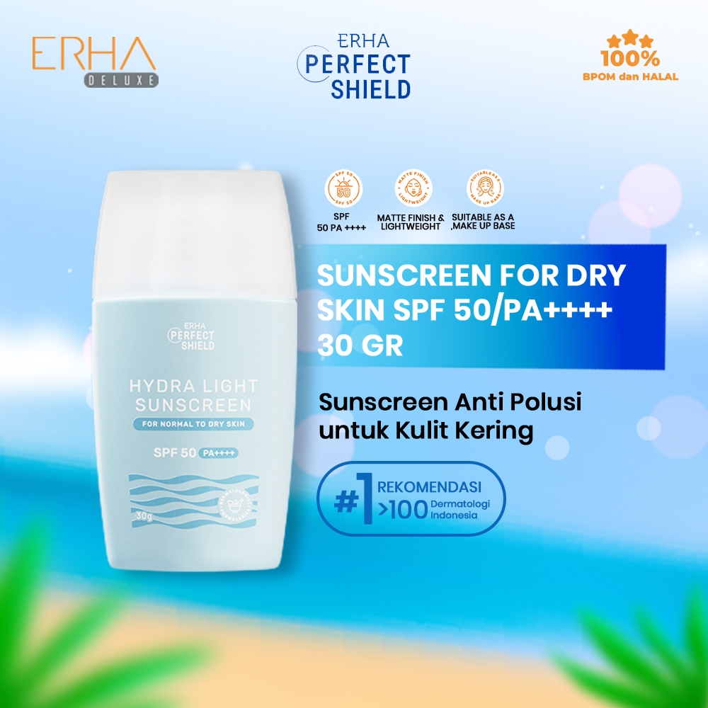 Jual ERHA Perfect Shield Hydra Light Sunscreen SPF50/PA++++ - Sunscreen Kulit Kering | Shopee ...