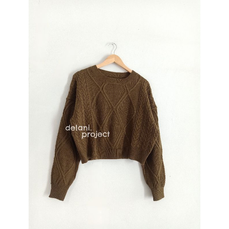 Jual Sandiego Crop Sweater Delani.Project | Shopee Indonesia