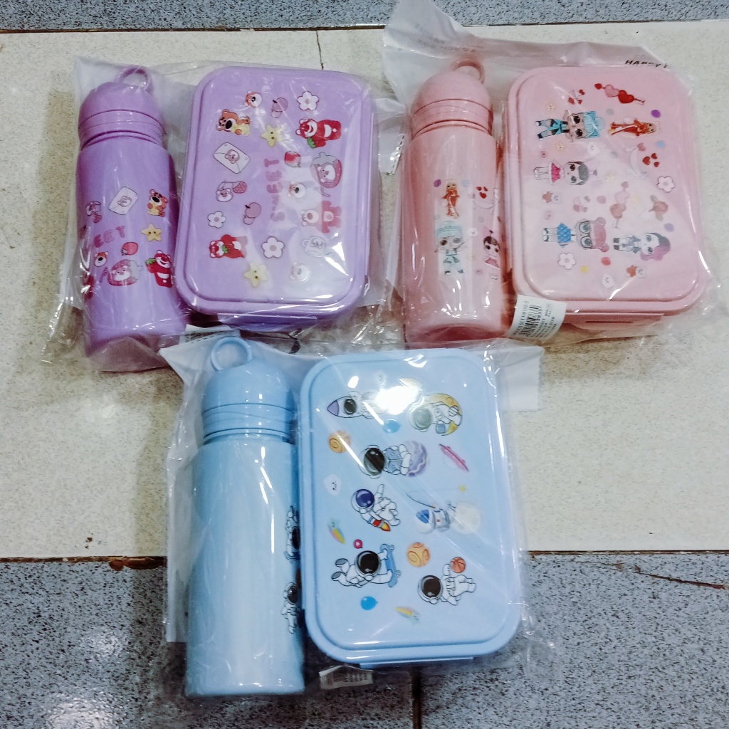 Jual Jual Lunch Box Anak Set Botol Minum/ Kotak Makan Anak + Botol Minum | Shopee Indonesia