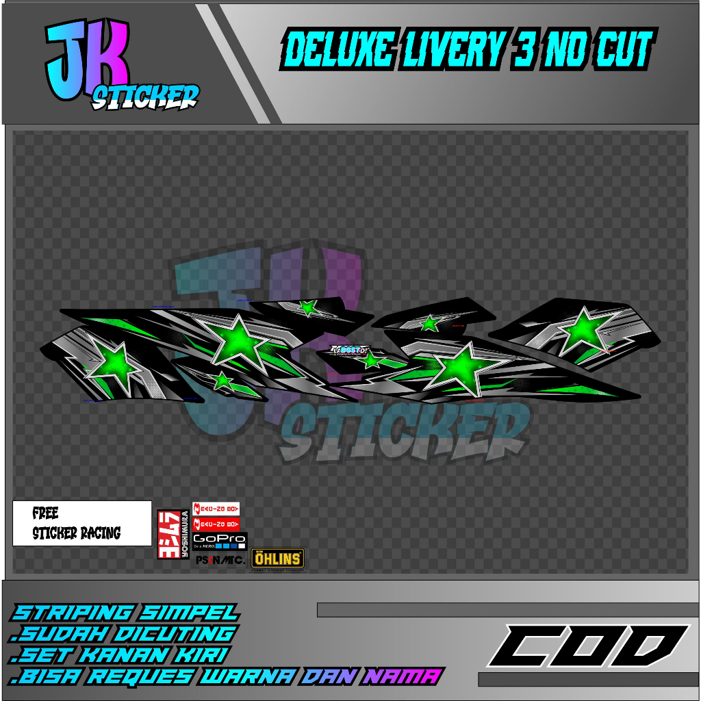 Jual TRIPING SIMPEL DELUXE STAR LIVERY 3 NO CUTING | Shopee Indonesia