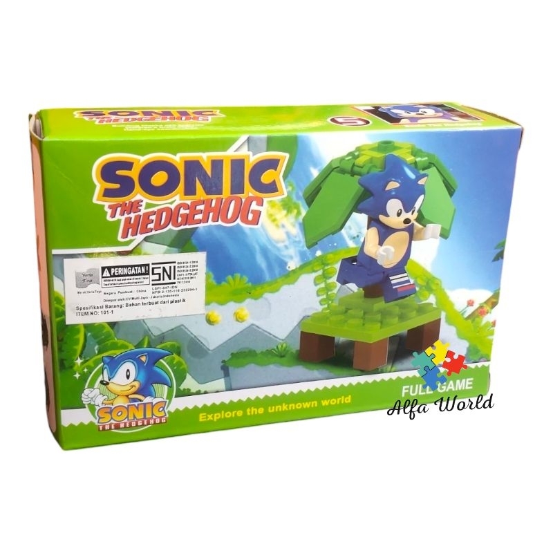Jual Mainan Anak Sonic The Hedgegog Karakter Block Brick diy Bongkar ...