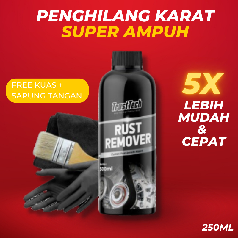 Jual Trust Tech RUST REMOVER Cairan penghilang karat pada besi chrome baja stainless cairan ...